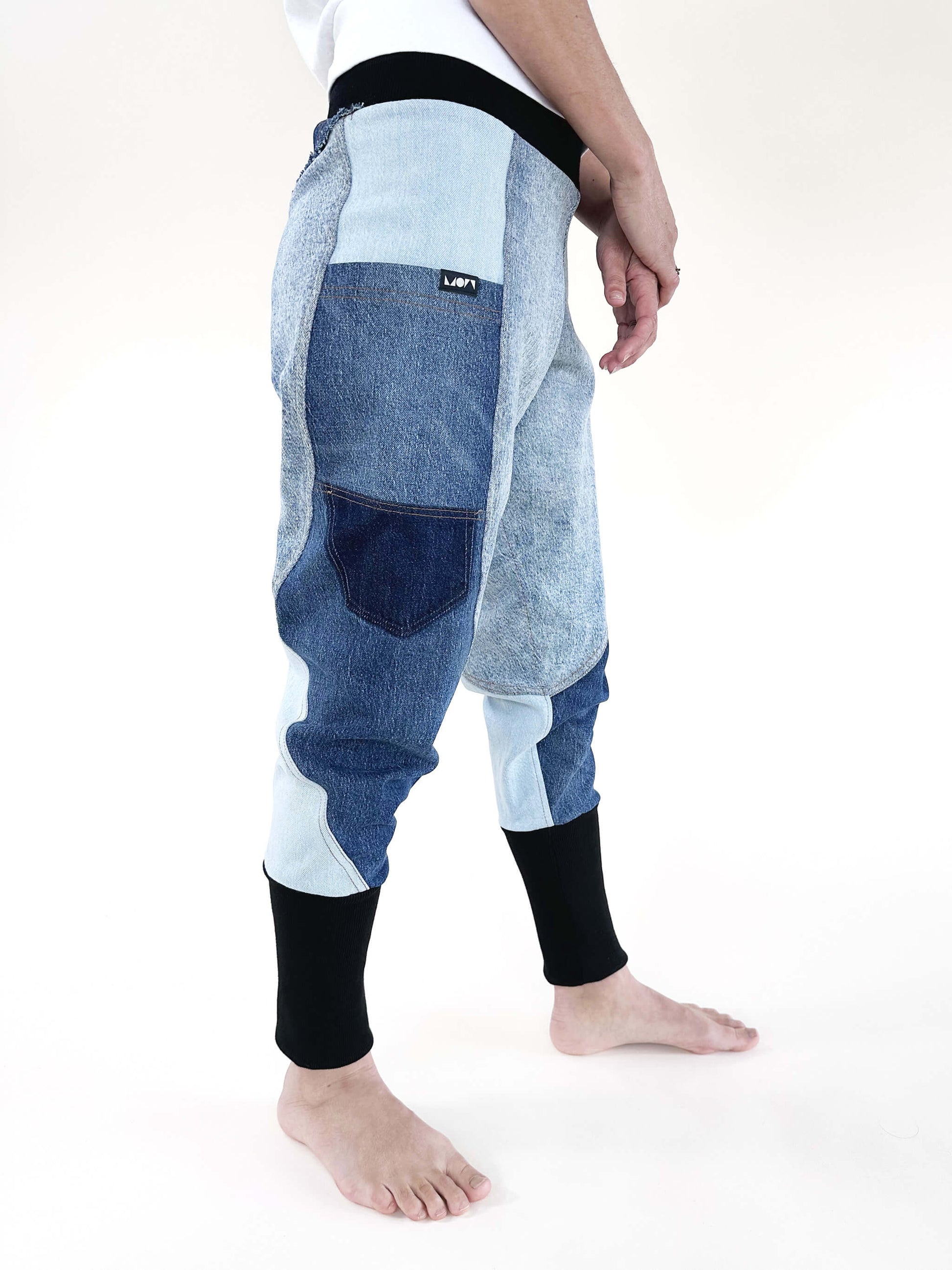 Denim track pants- Australian made – madeofwaste