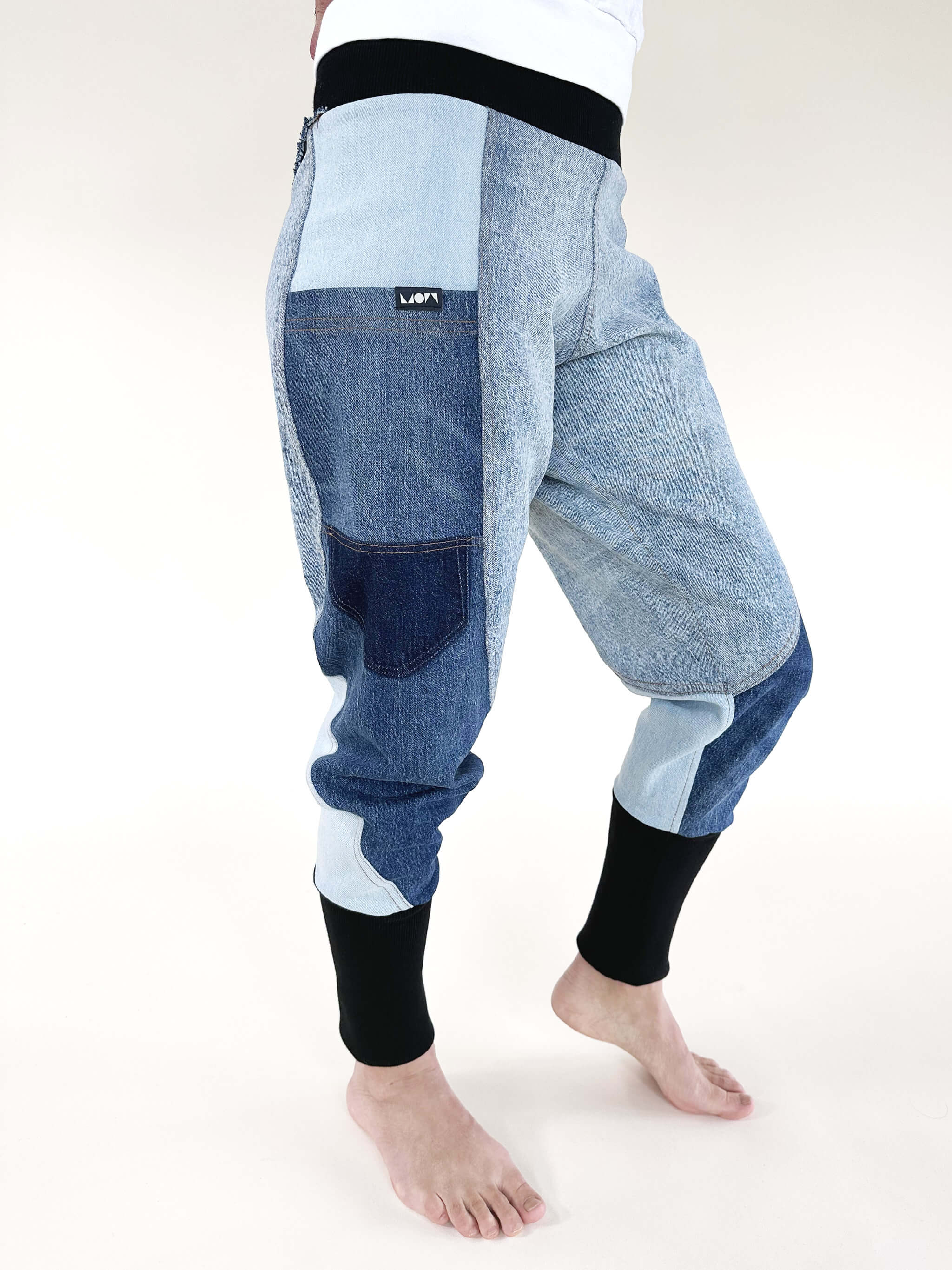 Denim track pants- Australian made – madeofwaste